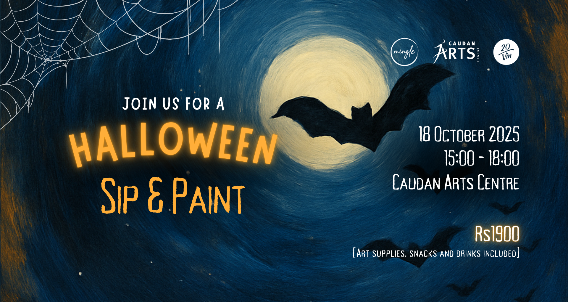 Halloween Sip & Paint by Mingle - Le Caudan Waterfront
